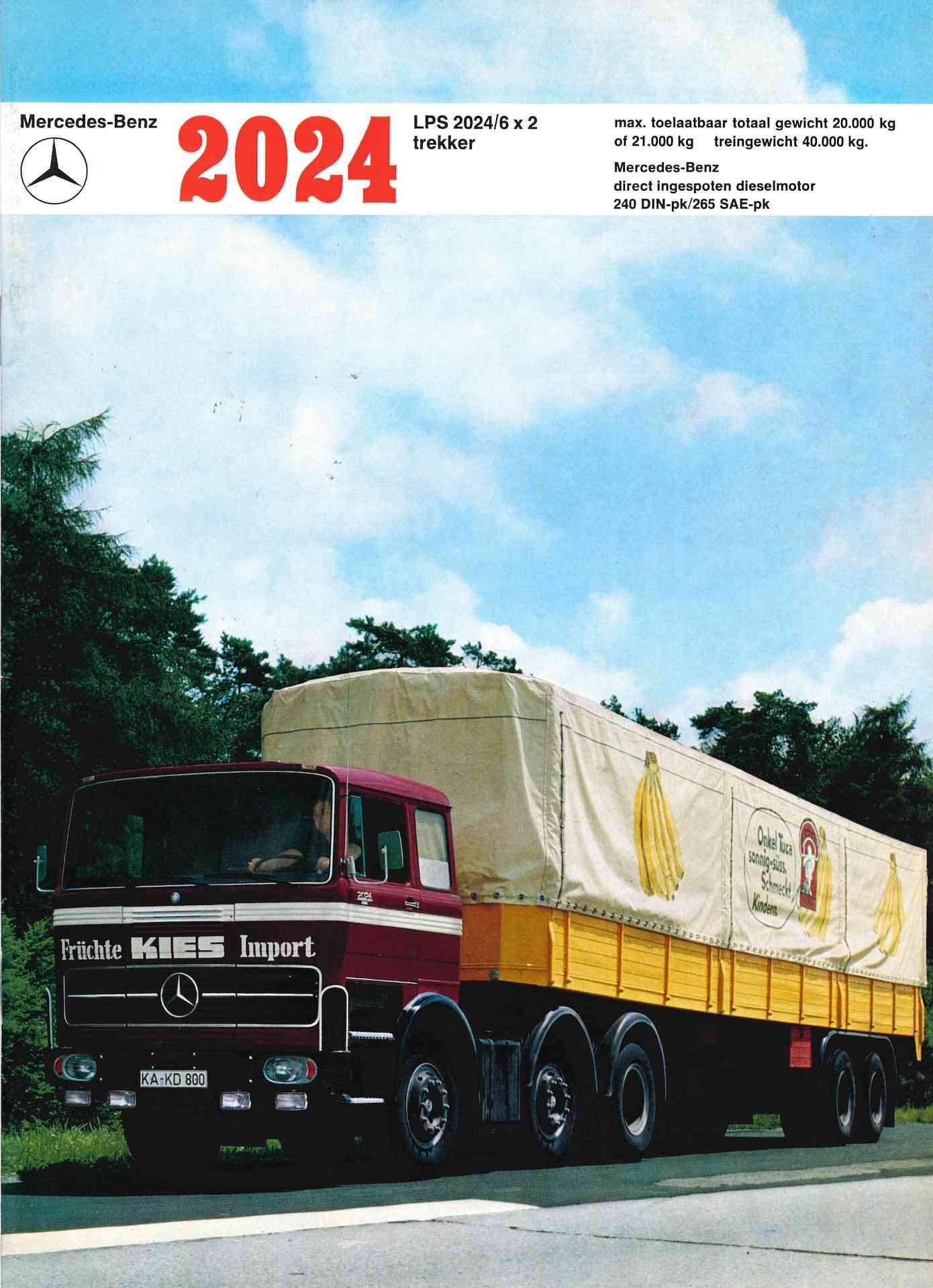 1974 Mercedes-Benz LPS 2024/6 x 2 trekker Brochure Dutch - CarBrochure